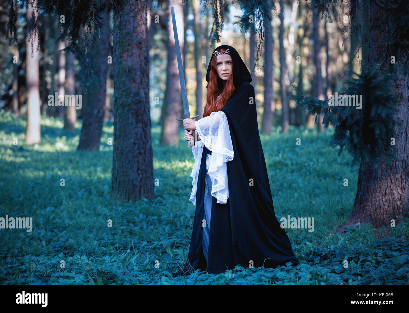 Ancient Princess with sword Stock Photo - Alamy