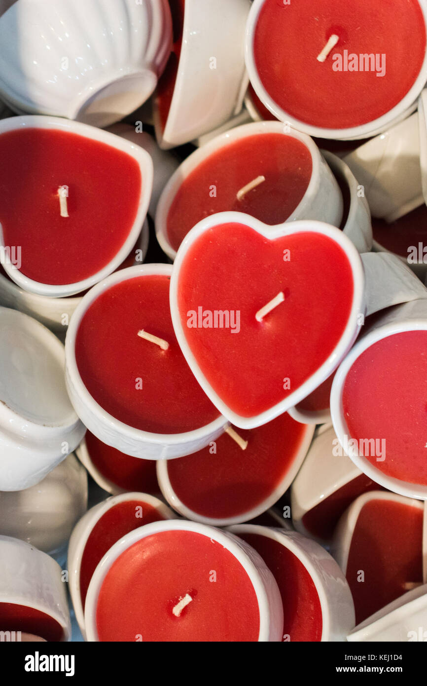 Colorful decorative objects in the shape of a heart Stock Photo - Alamy
