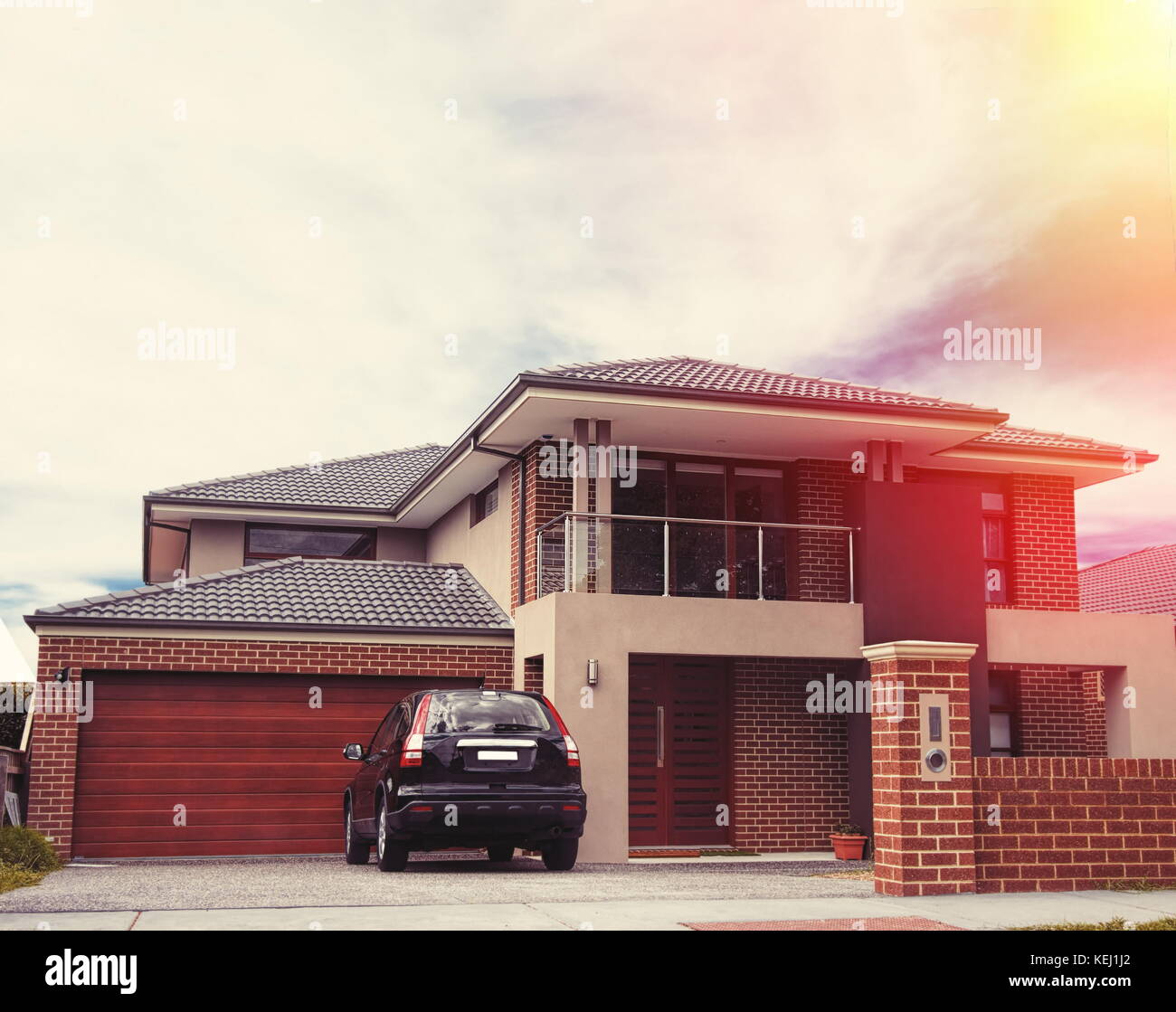 picture of house in sunset Stock Photo - Alamy