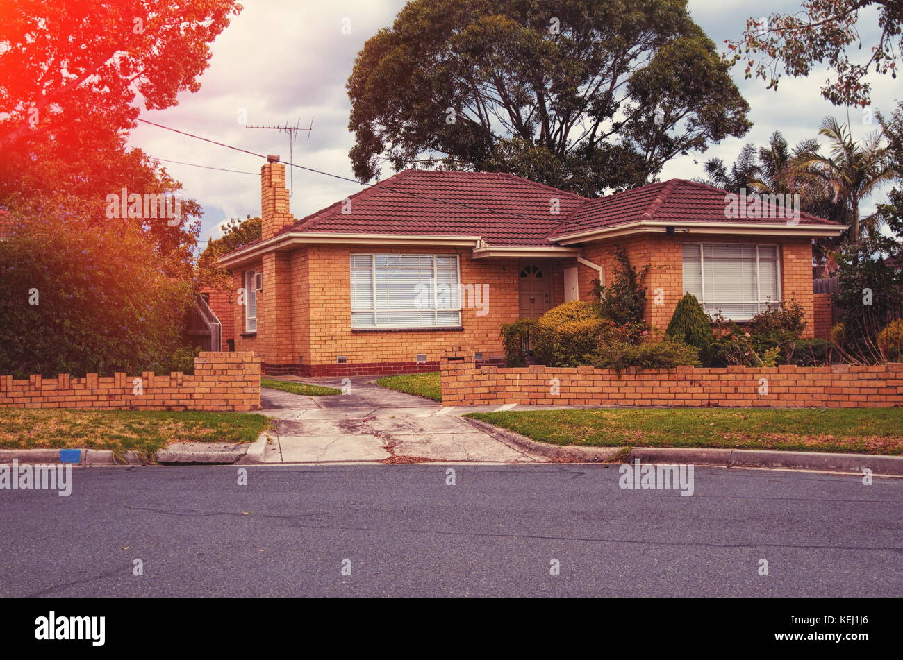 picture of house in sunset Stock Photo - Alamy