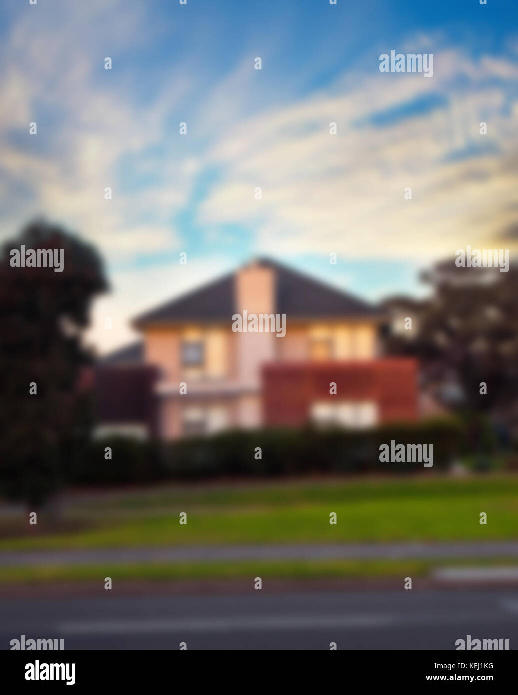Blurred unfocused picture of house Stock Photo - Alamy