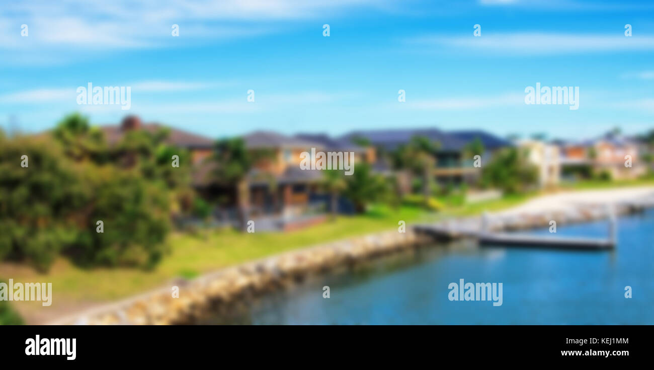 Blurred unfocused picture of houses Stock Photo - Alamy