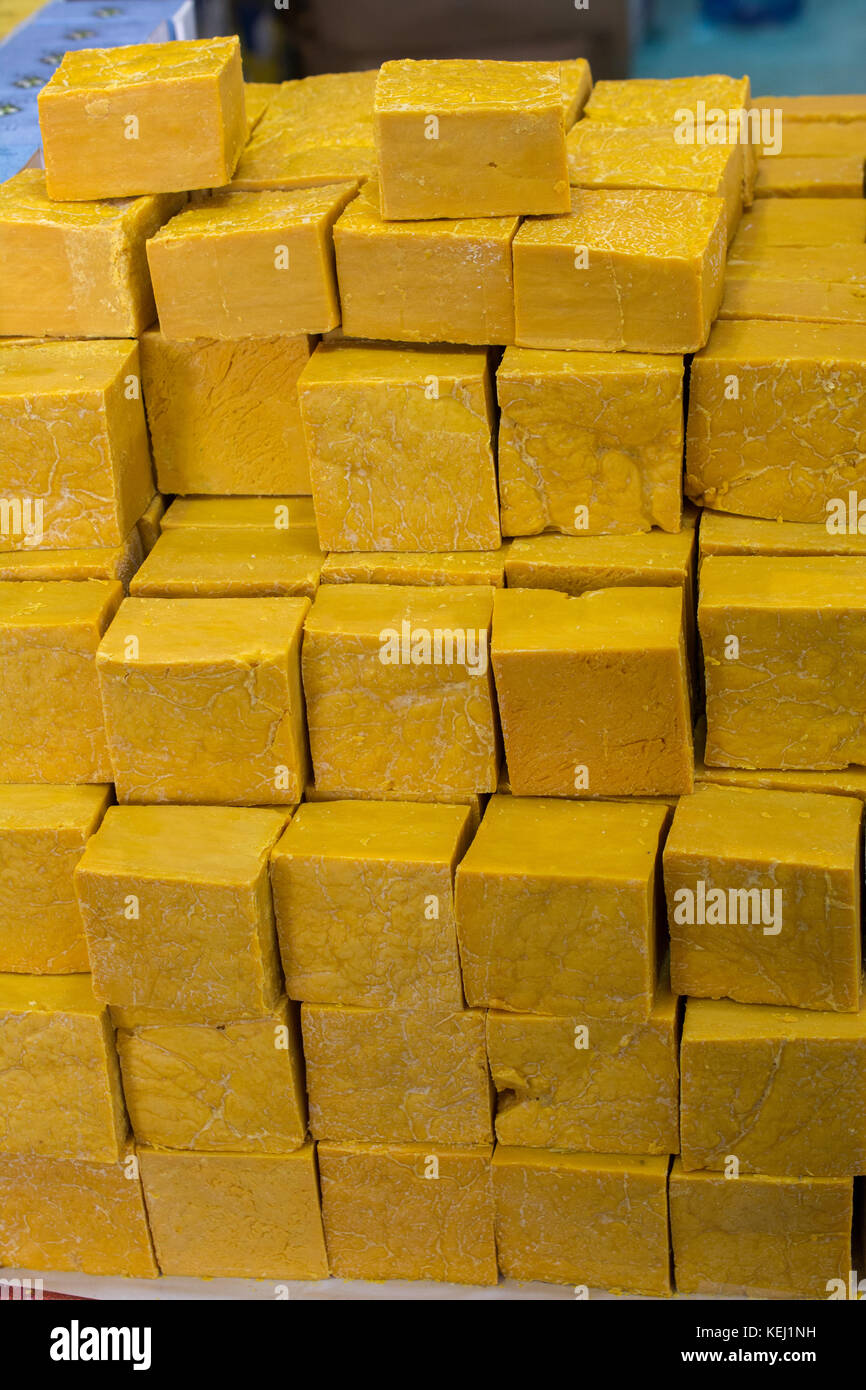 Collection of bars of fragrant hand made organic soap Stock Photo - Alamy