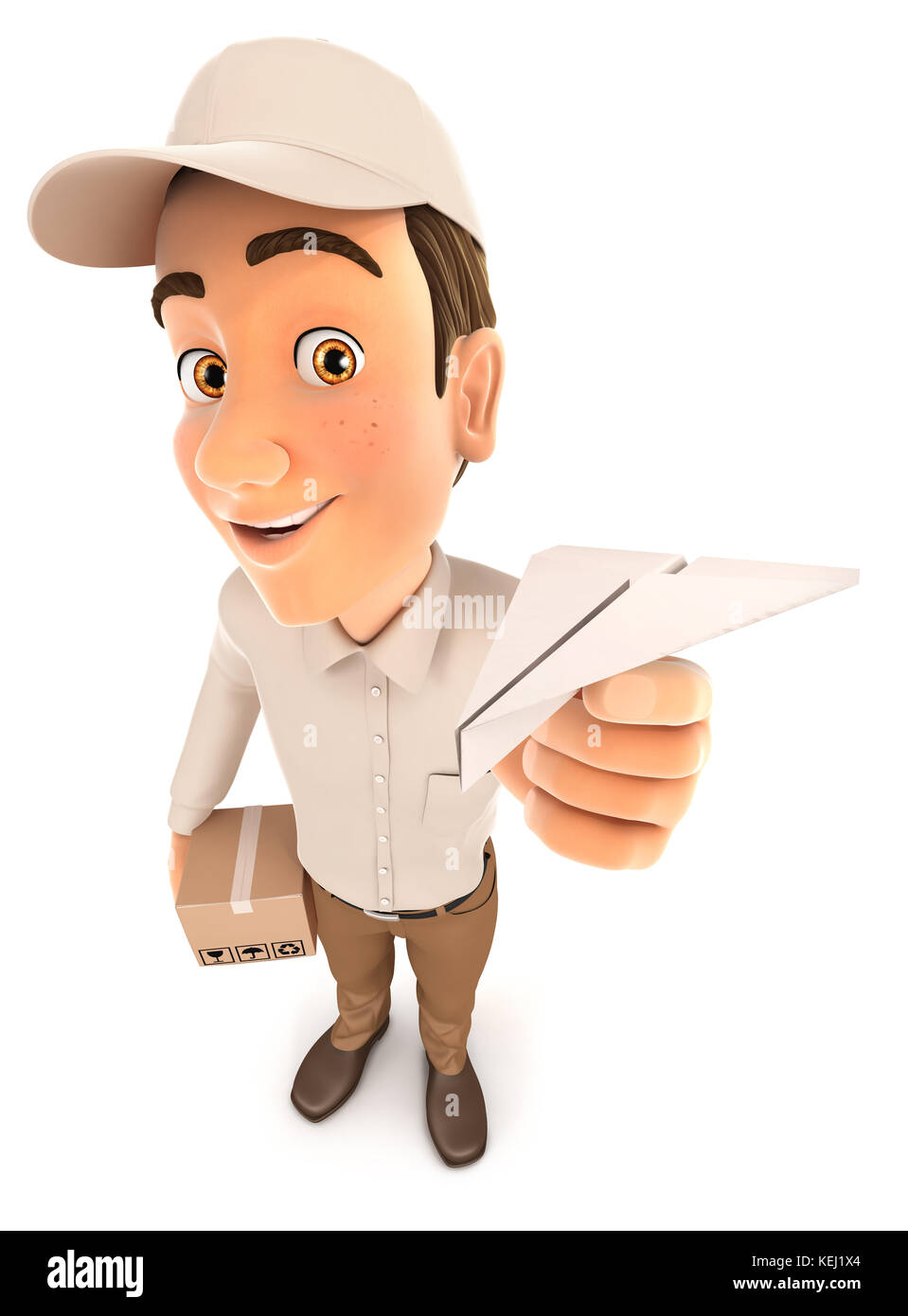 Cartoon illustration man holding paper hi-res stock photography and ...