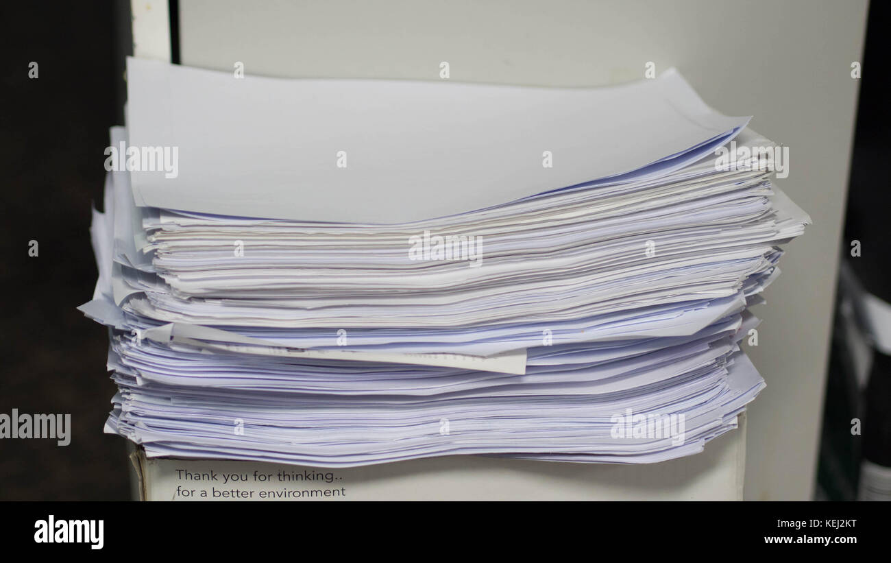Recycle pile of paper Stock Photo - Alamy