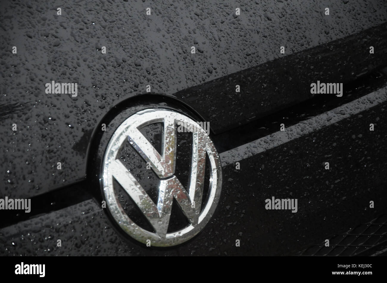 Copenhagen /Denmark - 21.October 2017. VW Volks wagen german auto logo ...