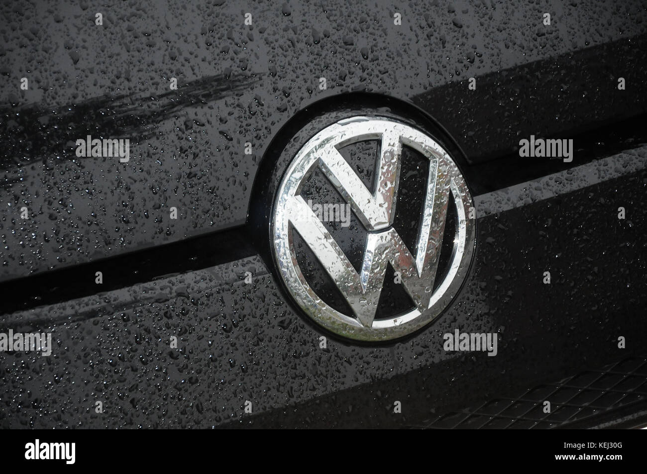Copenhagen /Denmark - 21.October 2017. VW Volks wagen german auto logo ...