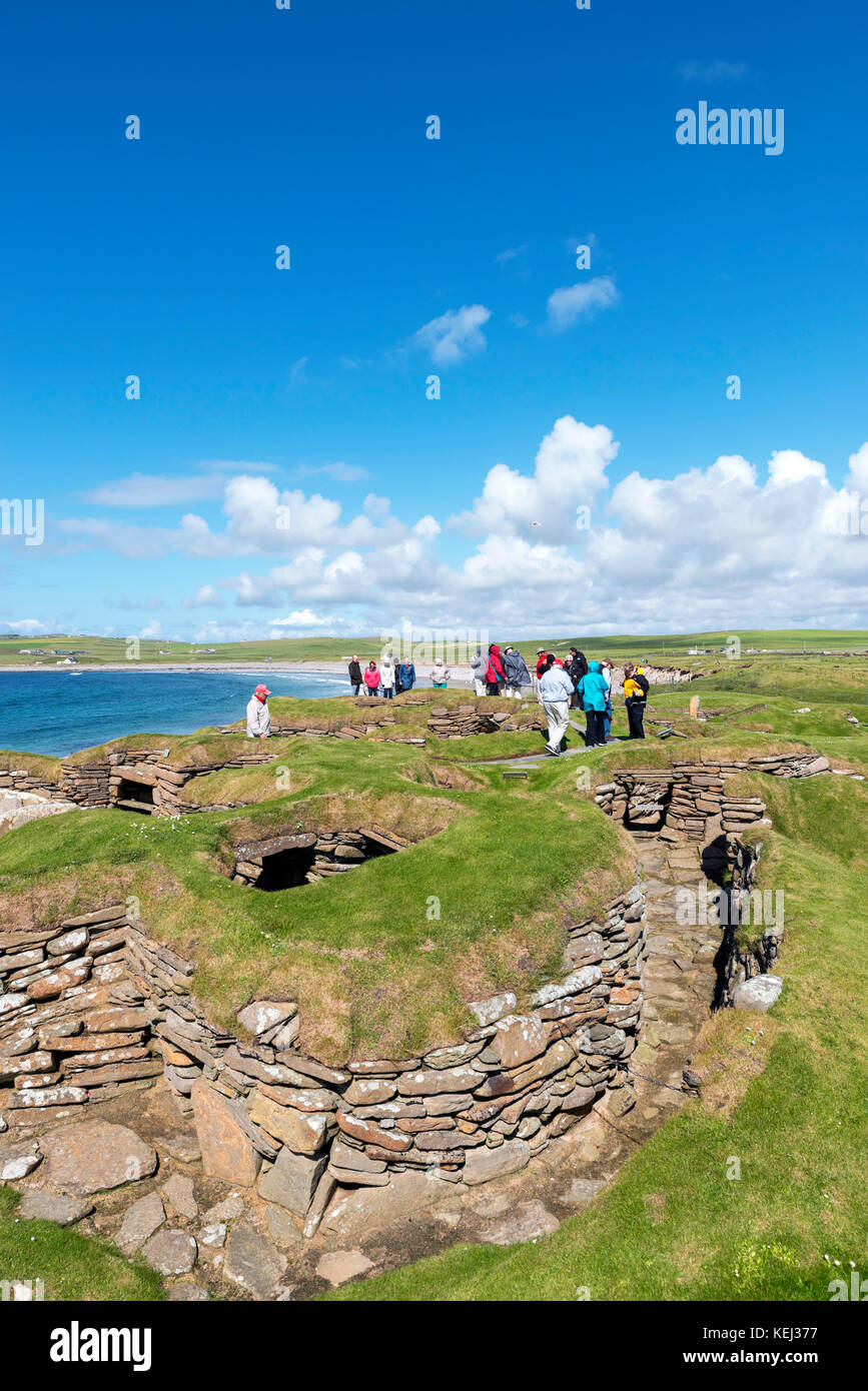 Neolithic settlement of Skara Brae, Mainland, Orkney, Scotland, UK ...