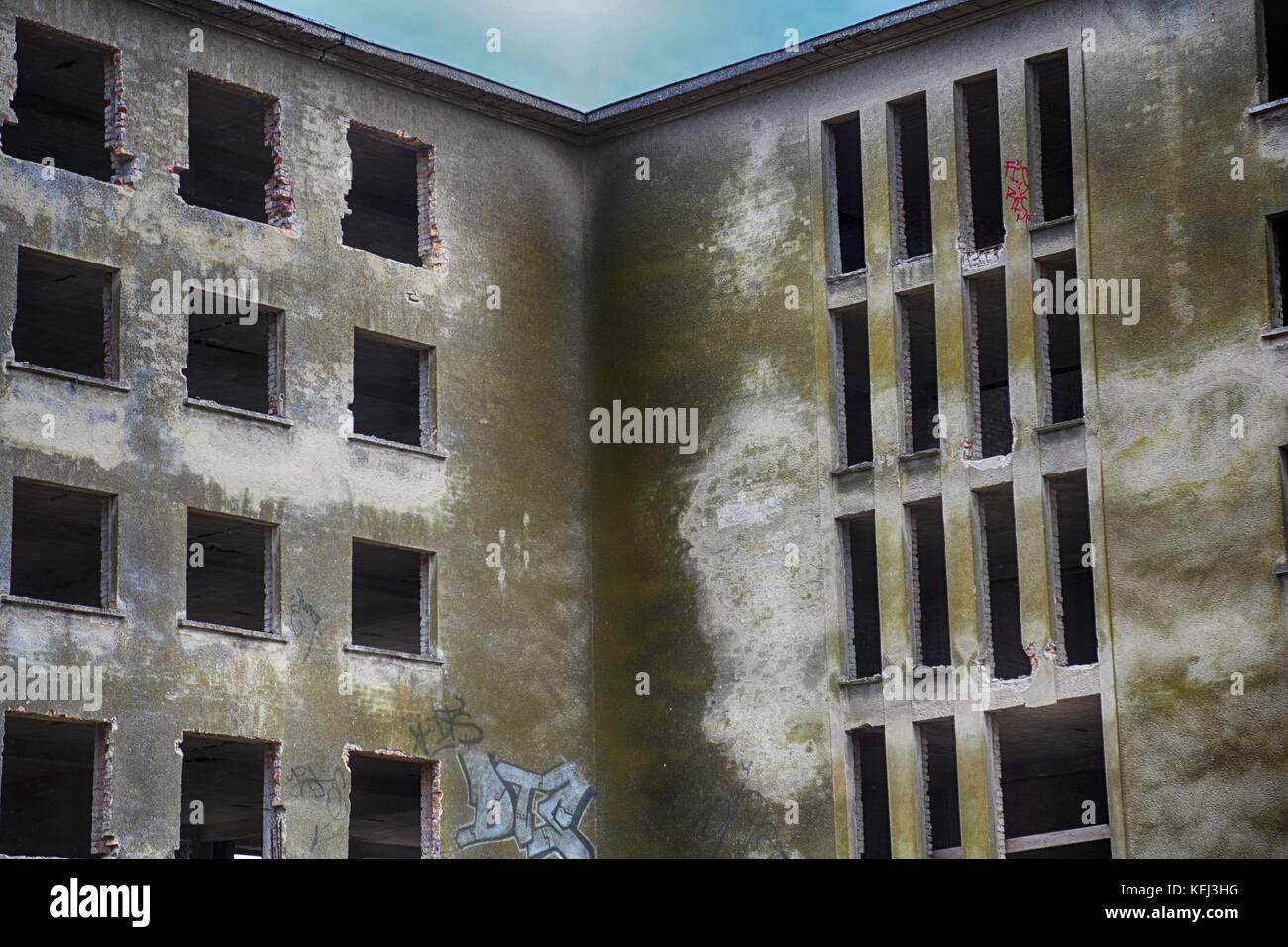 Abandoned Building at Prora built as a beach resort by Nazi Germany on ...
