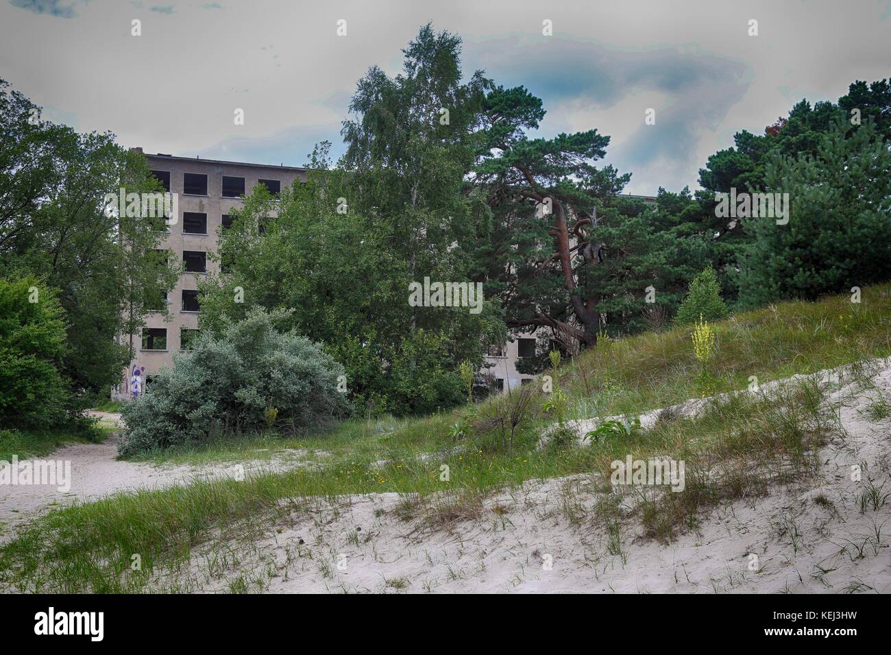 Abandoned falling apart Building at Prora built as a beach resort by ...
