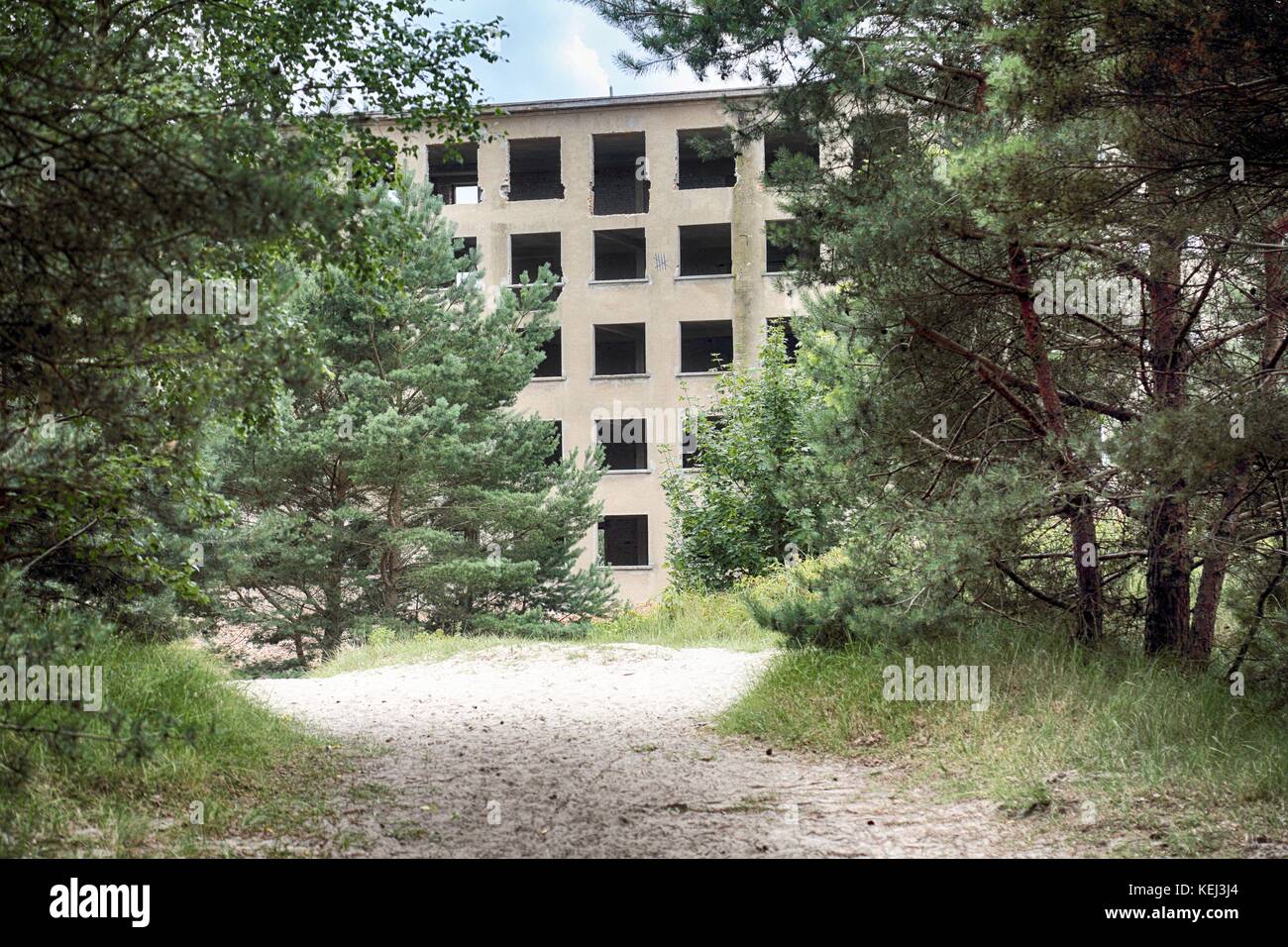 Abandoned Building at Prora built as a beach resort by Nazi Germany on ...