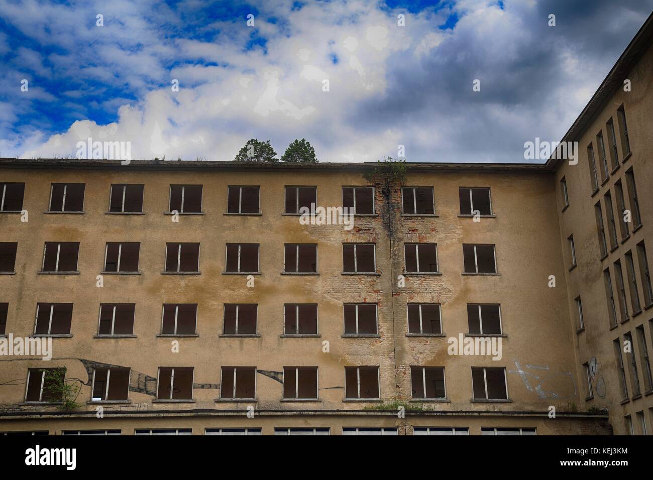 Abandoned Building at Prora built as a beach resort by Nazi Germany on ...