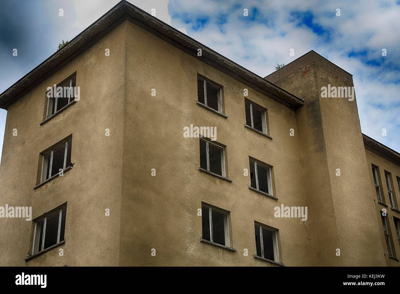 Abandoned Building at Prora built as a beach resort by Nazi Germany on ...