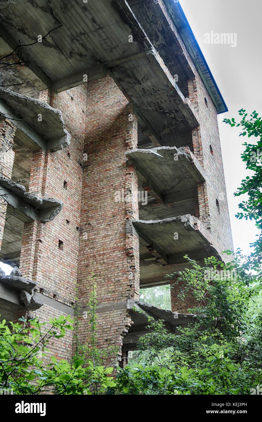 Abandoned falling apart Building at Prora built as a beach resort by ...