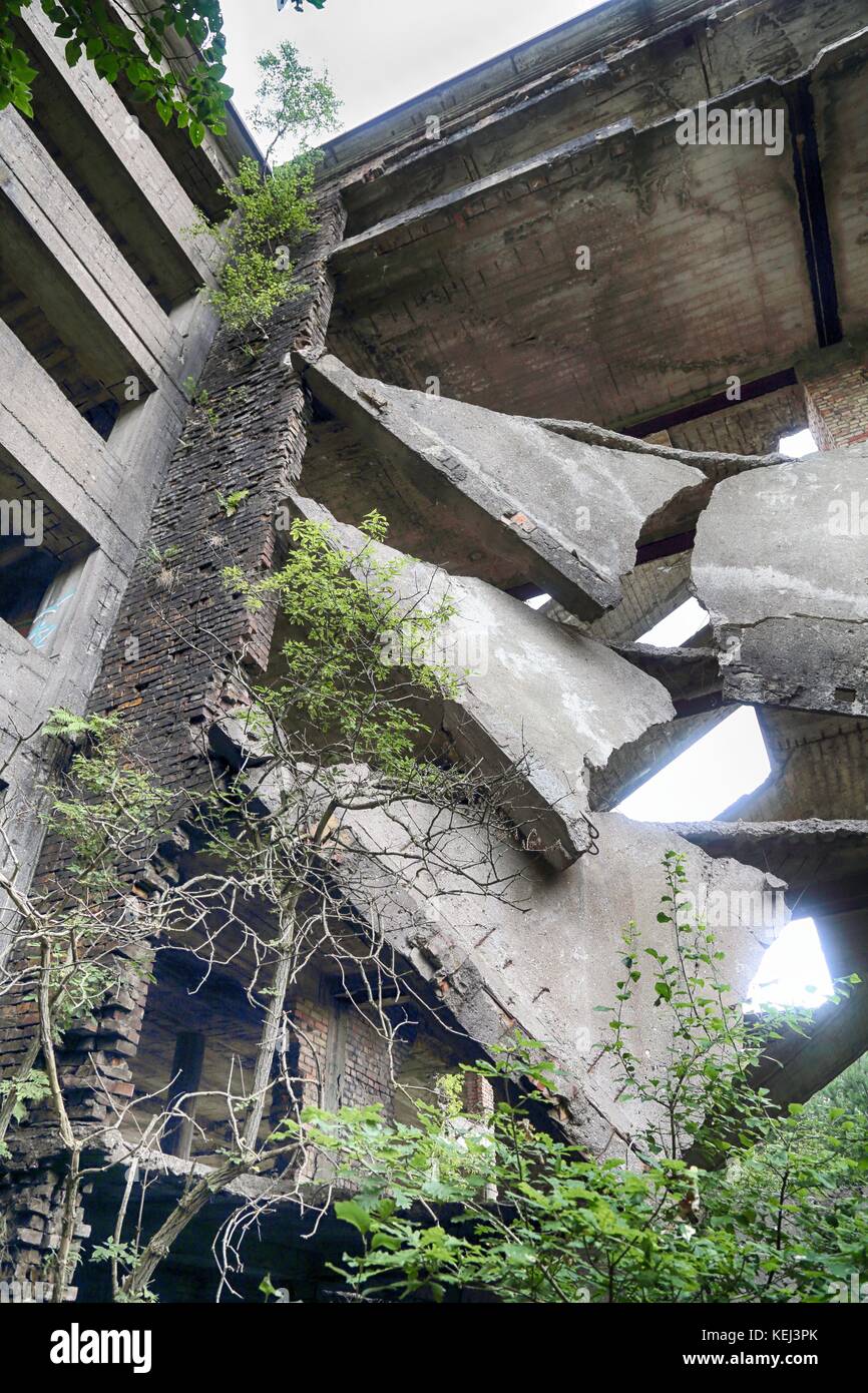 Abandoned falling apart Building at Prora built as a beach resort by ...