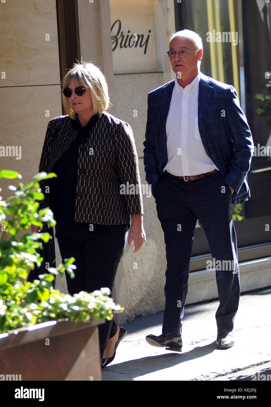 Claudio Ranieri out and about in Milan with his wife Rosanna Featuring ...
