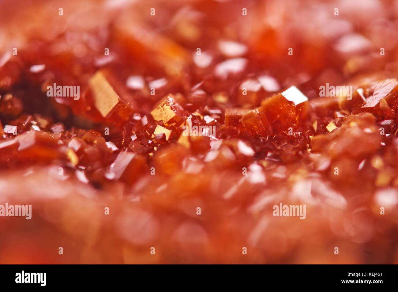 Magic of minerals.Texture Red Background crystals. Beautiful dreamy ...