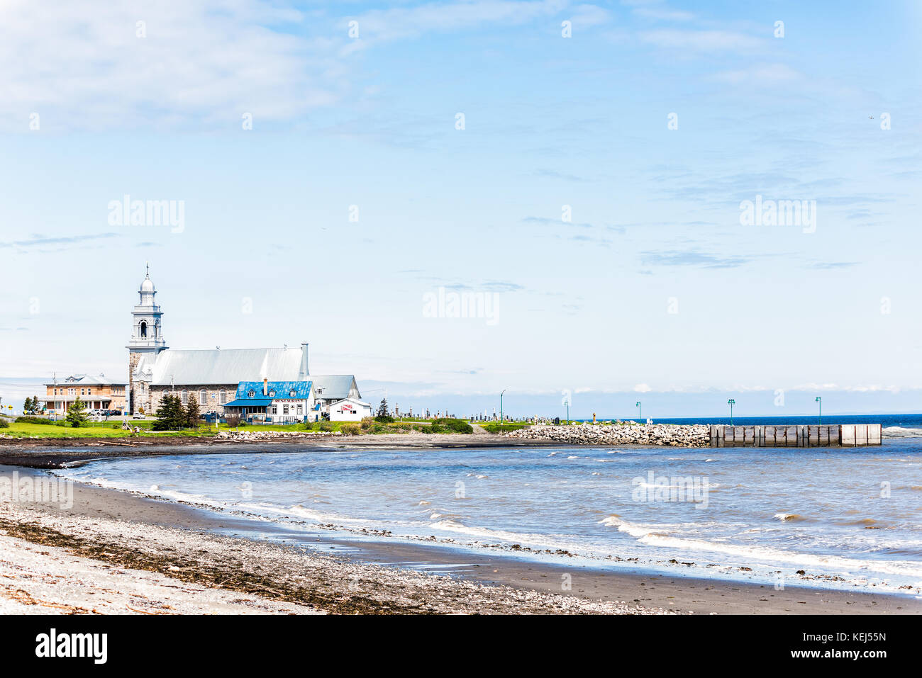 Sainte-Luce, Canada - June 5, 2017: Coast of village in Gaspesie region ...