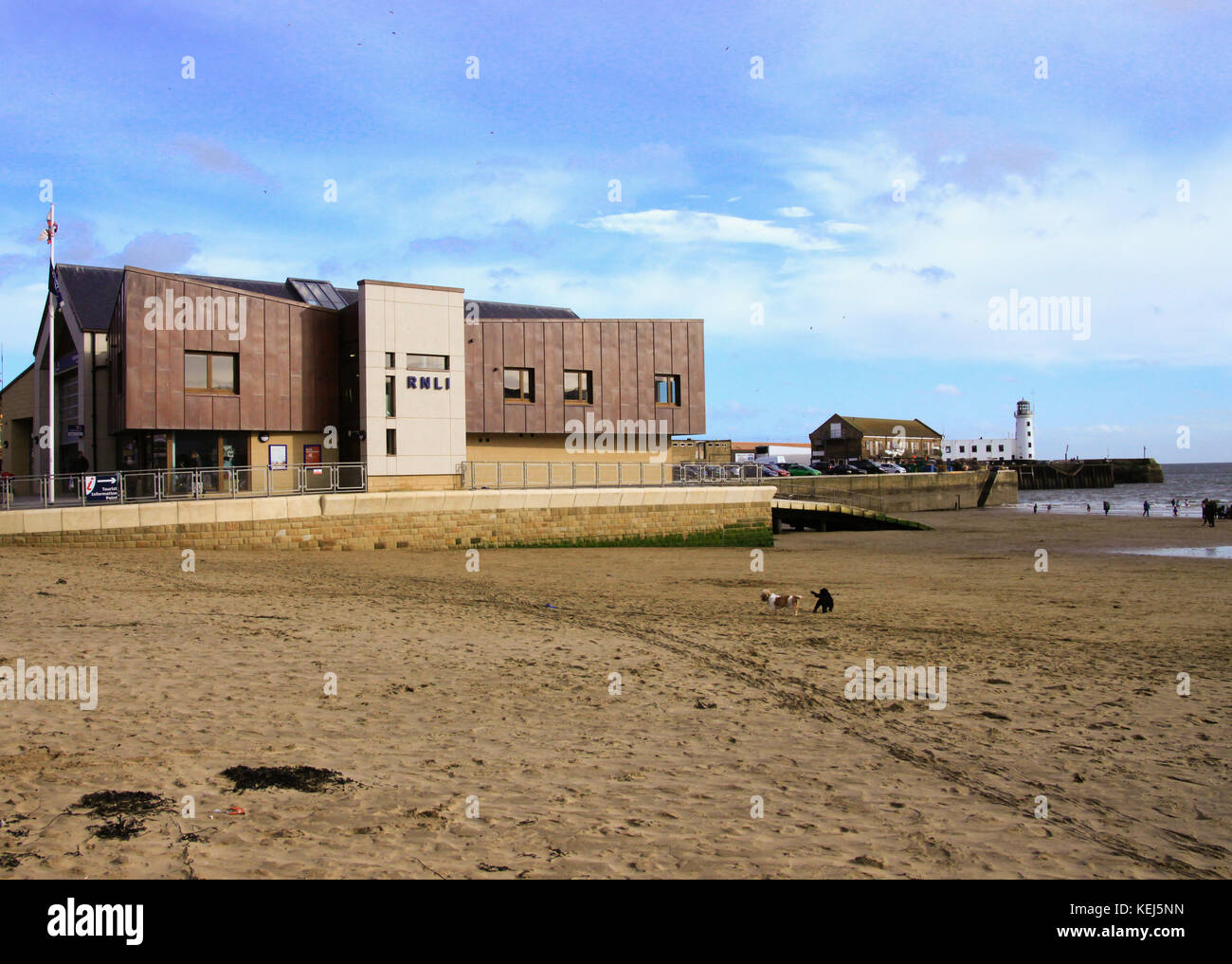 RNLI new lifeboat building Scarborough Yorkshire Stock Photo - Alamy