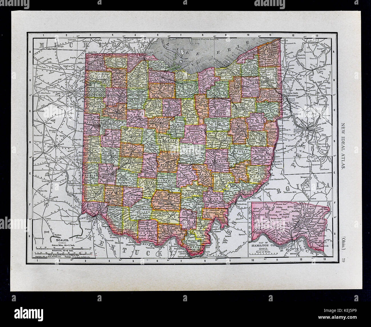 Map of cleveland hi-res stock photography and images - Alamy