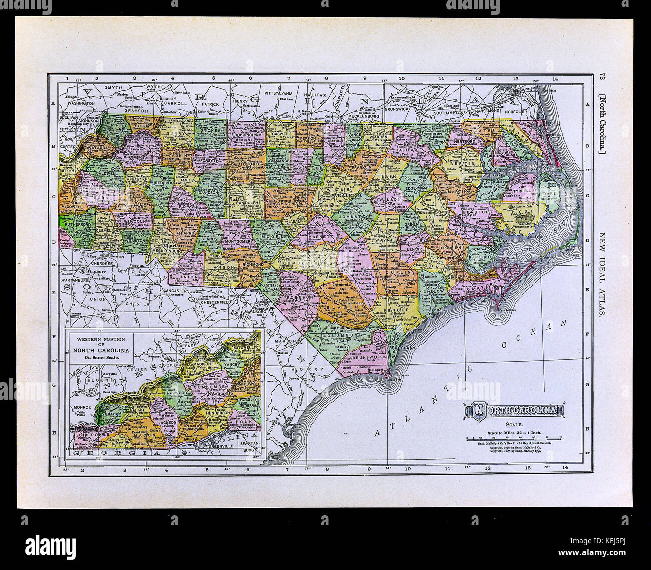 North carolina mountain map hi-res stock photography and images - Alamy