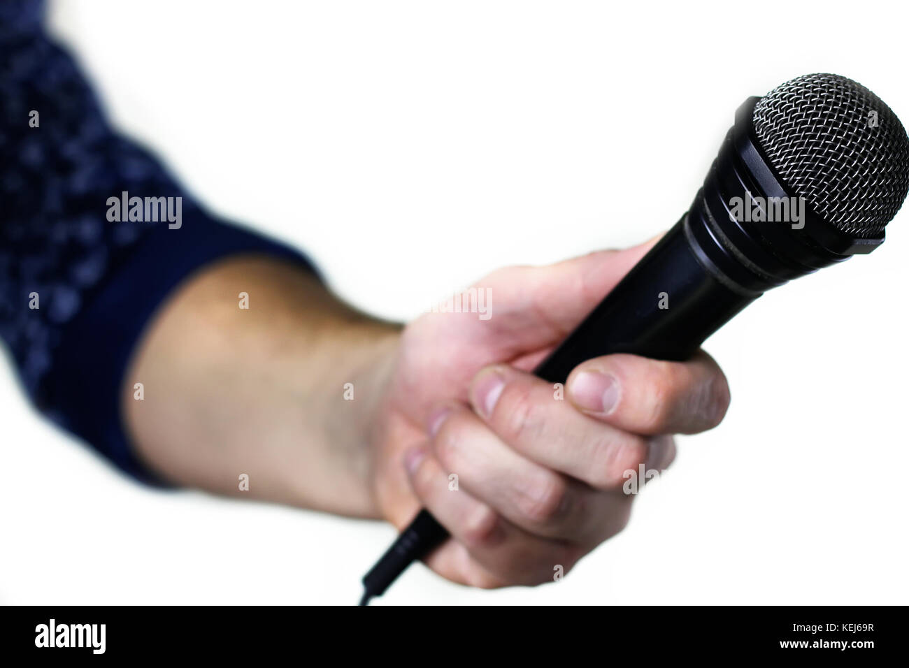 Hold Microphone Stock Photos & Hold Microphone Stock Images - Alamy