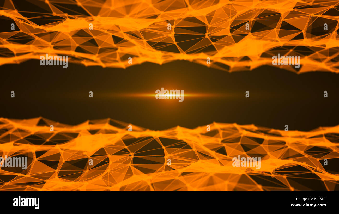 Abstract background with triangles and flares. Technology background ...
