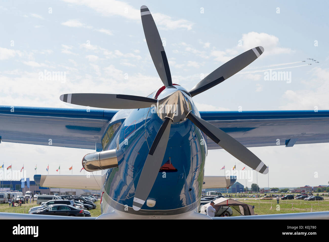 Plane propeller closeup at the international exhibition Stock Photo - Alamy