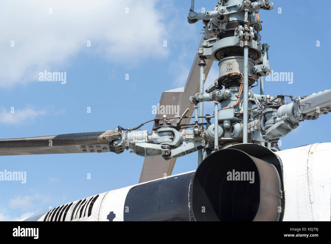 Helicopter screw details close up on center Stock Photo - Alamy