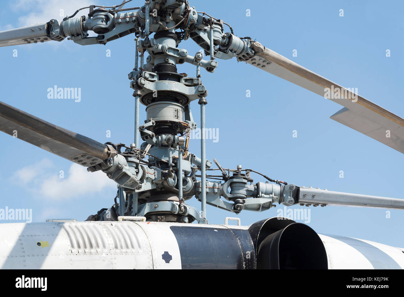 Helicopter screw details close up on center Stock Photo - Alamy