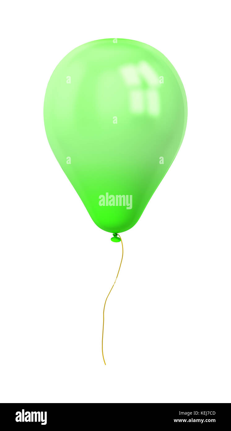 festive green balloon isolated on white Stock Photo - Alamy