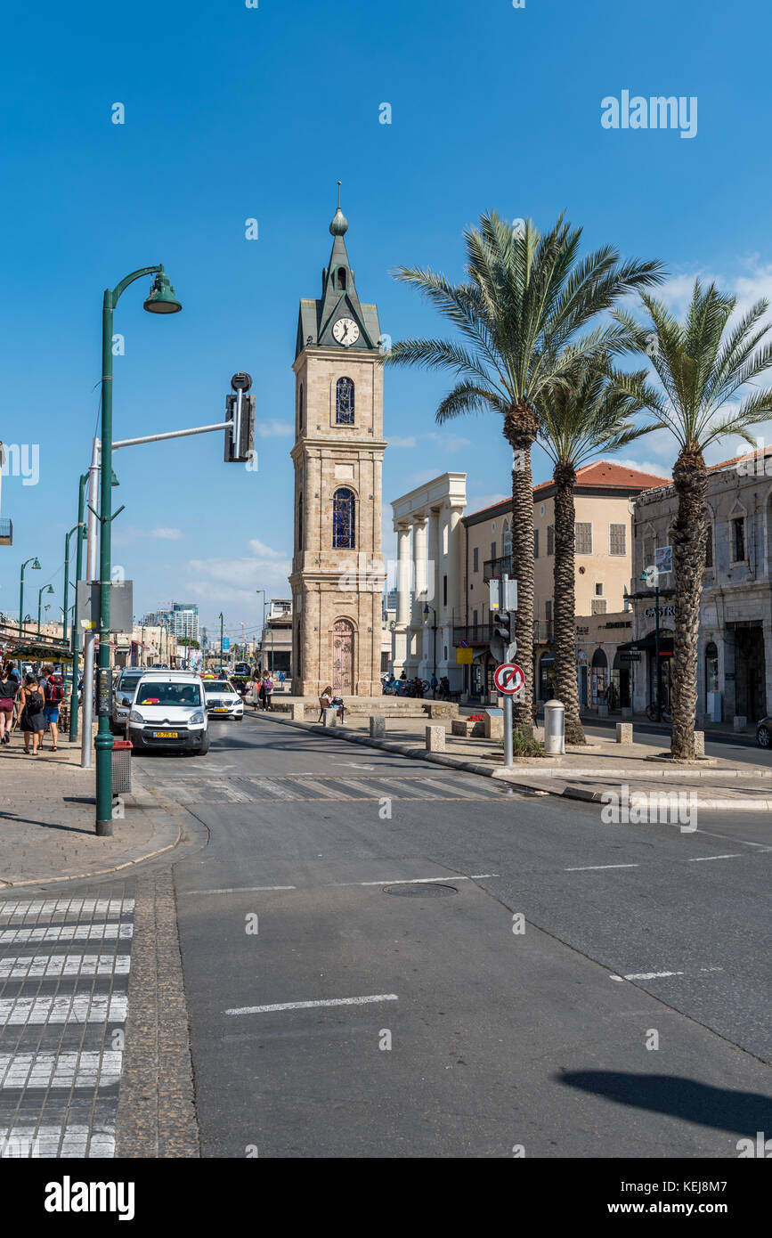 Israel, Tel Aviv-Yafo - October 11, 2017: The Jaffa Clock Tower one of ...