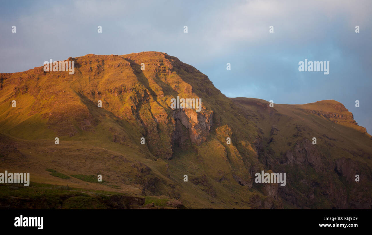 Iceland, high mountain cliff. Beautiful landscape ocean and rocks Stock ...