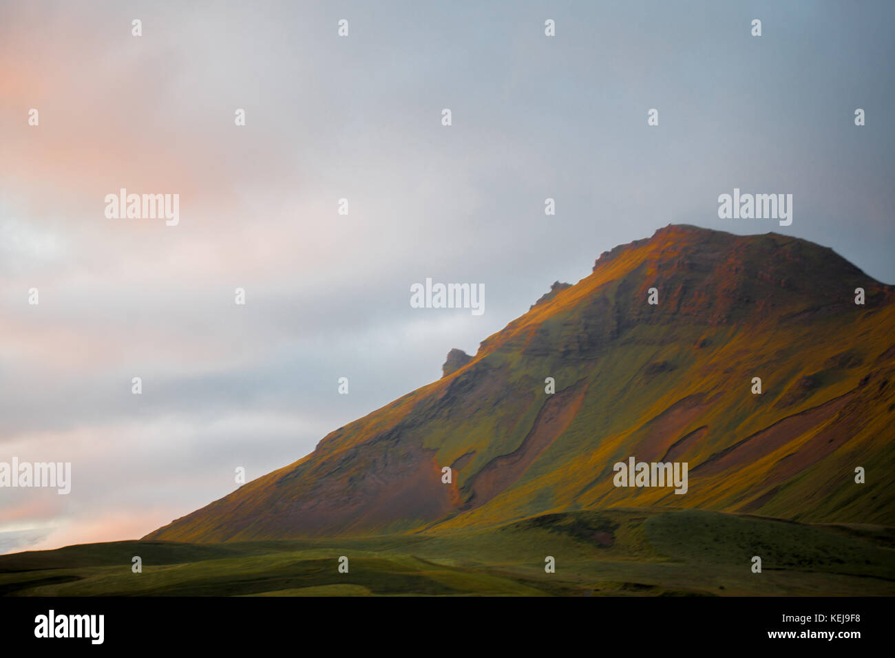 Iceland, high mountain cliff. Beautiful landscape ocean and rocks Stock ...