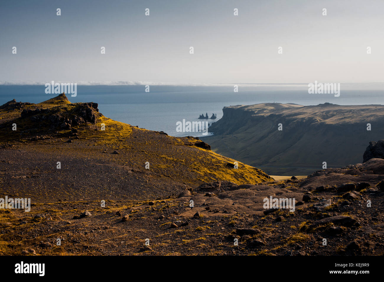 Iceland, high mountain cliff. Beautiful landscape ocean and rocks Stock ...