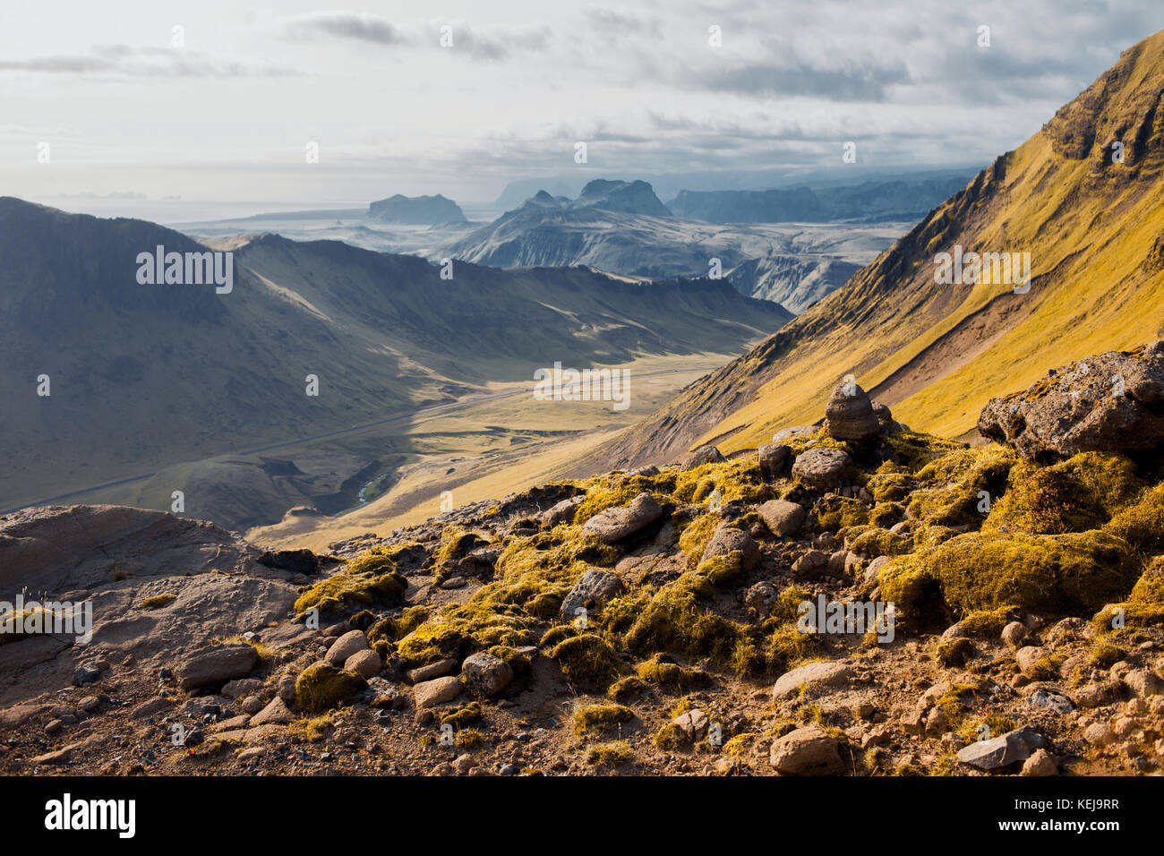 Iceland, high mountain cliff. Beautiful landscape ocean and rocks Stock ...