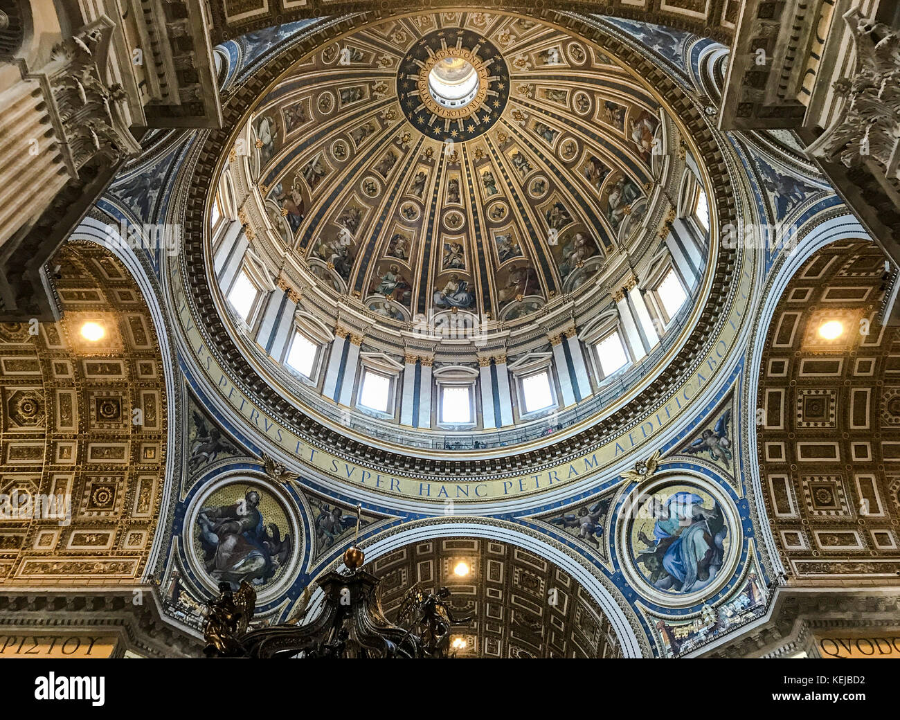 The dome of St Peters Basilica at the Vatican City in Rome Stock Photo ...