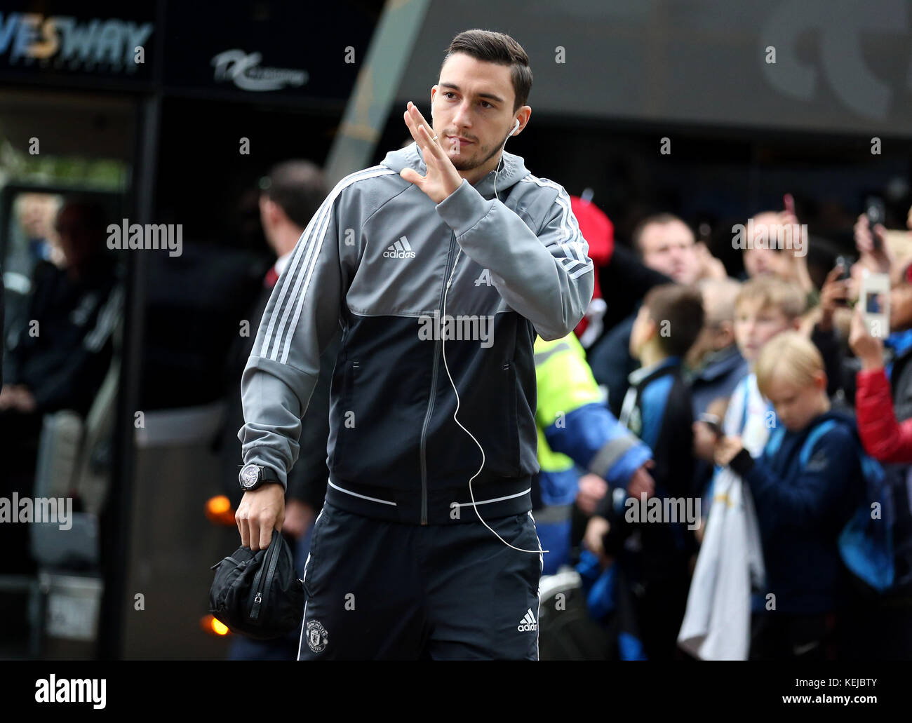 Manchester United's Matteo Darmian arrives for the Premier League match ...