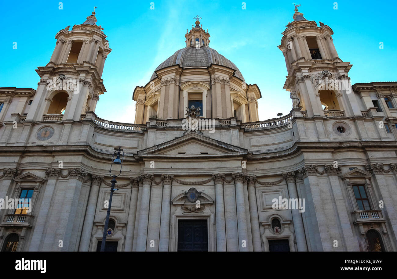 Saint Agnese in Agone is a 17th-century Baroque church in Rome Stock ...
