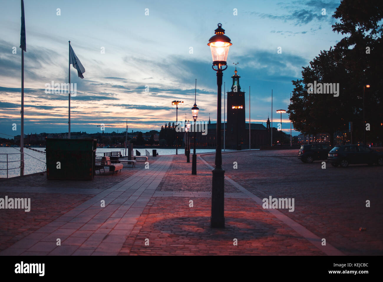 The night view Stockholm, the capital of Sweden Stock Photo - Alamy