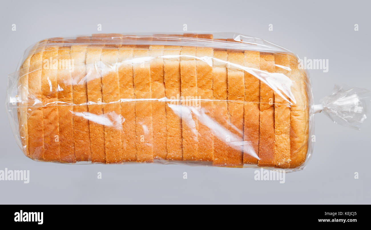 Sliced bread in plastic bag Stock Photo - Alamy