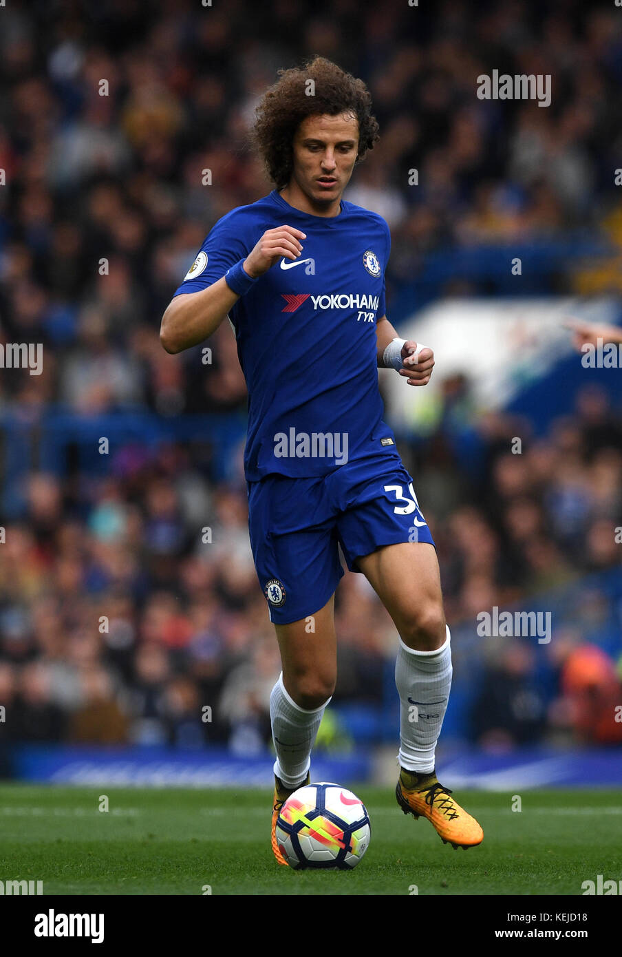 Chelsea's David Luiz during the Premier League match at Stamford Bridge ...