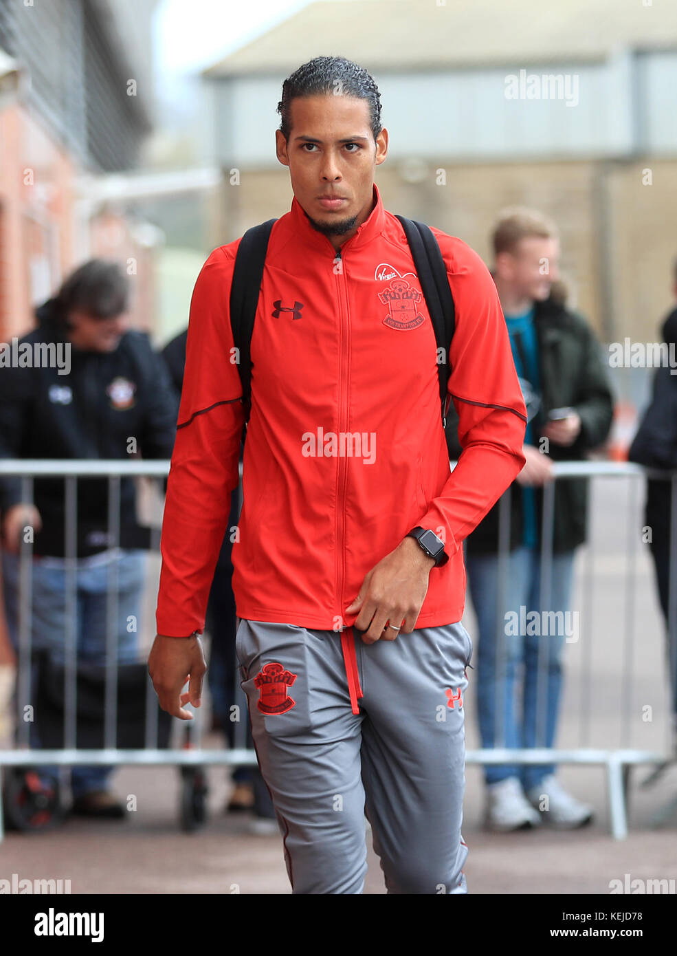 Southampton's Virgil van Dijk arriving at the stadium prior to the ...