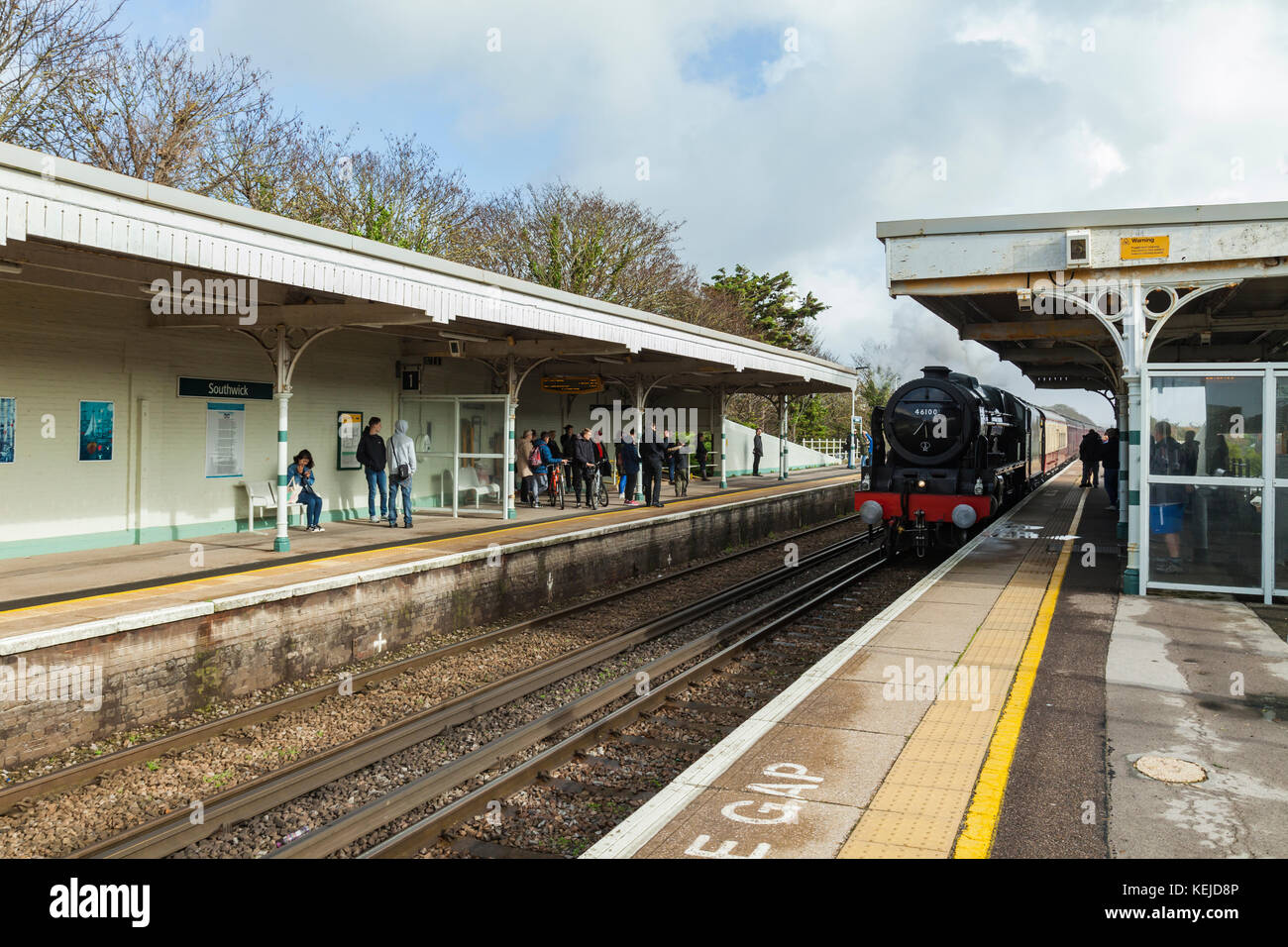 The Royal Scotsman, historic steam train, approaches Southwick train ...