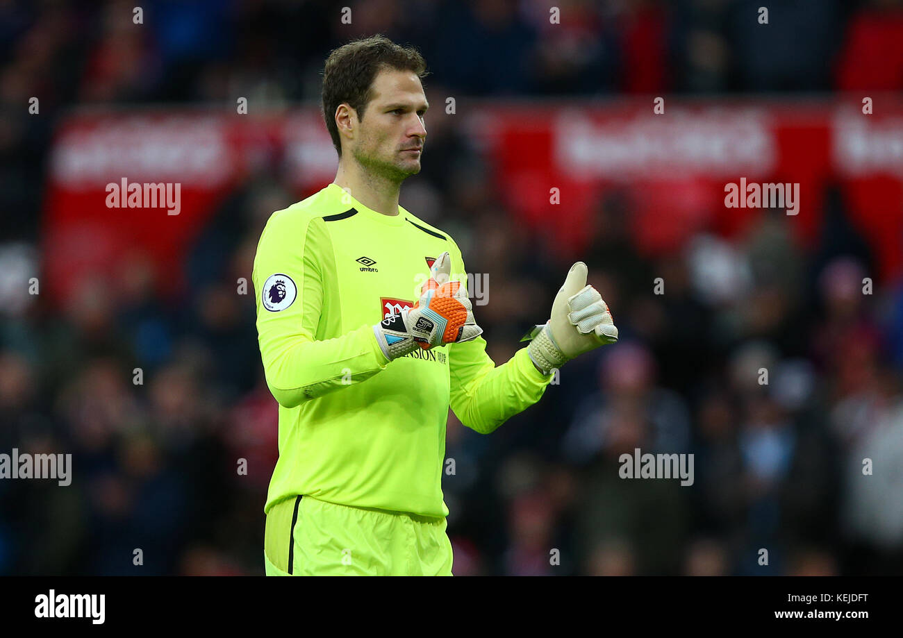AFC Bournemouth goalkeeper Asmir Begovic during the Premier League ...