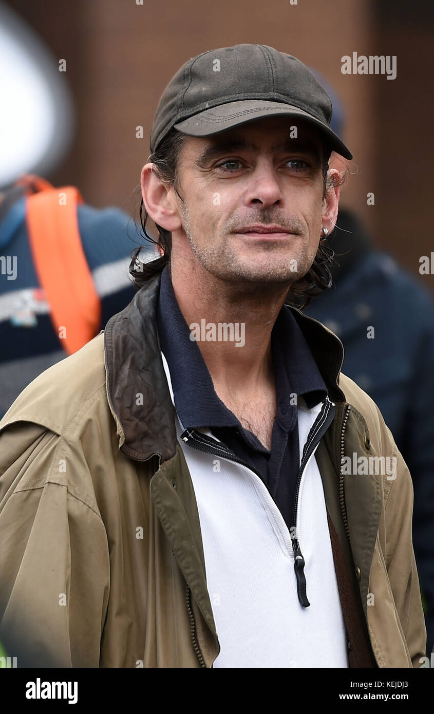 English Defence League (EDL) leader Ian Crossland takes part in the ...