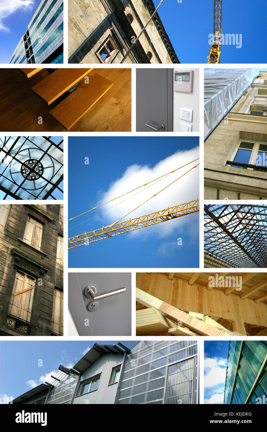 Construction collage renovation restoration hi-res stock photography ...