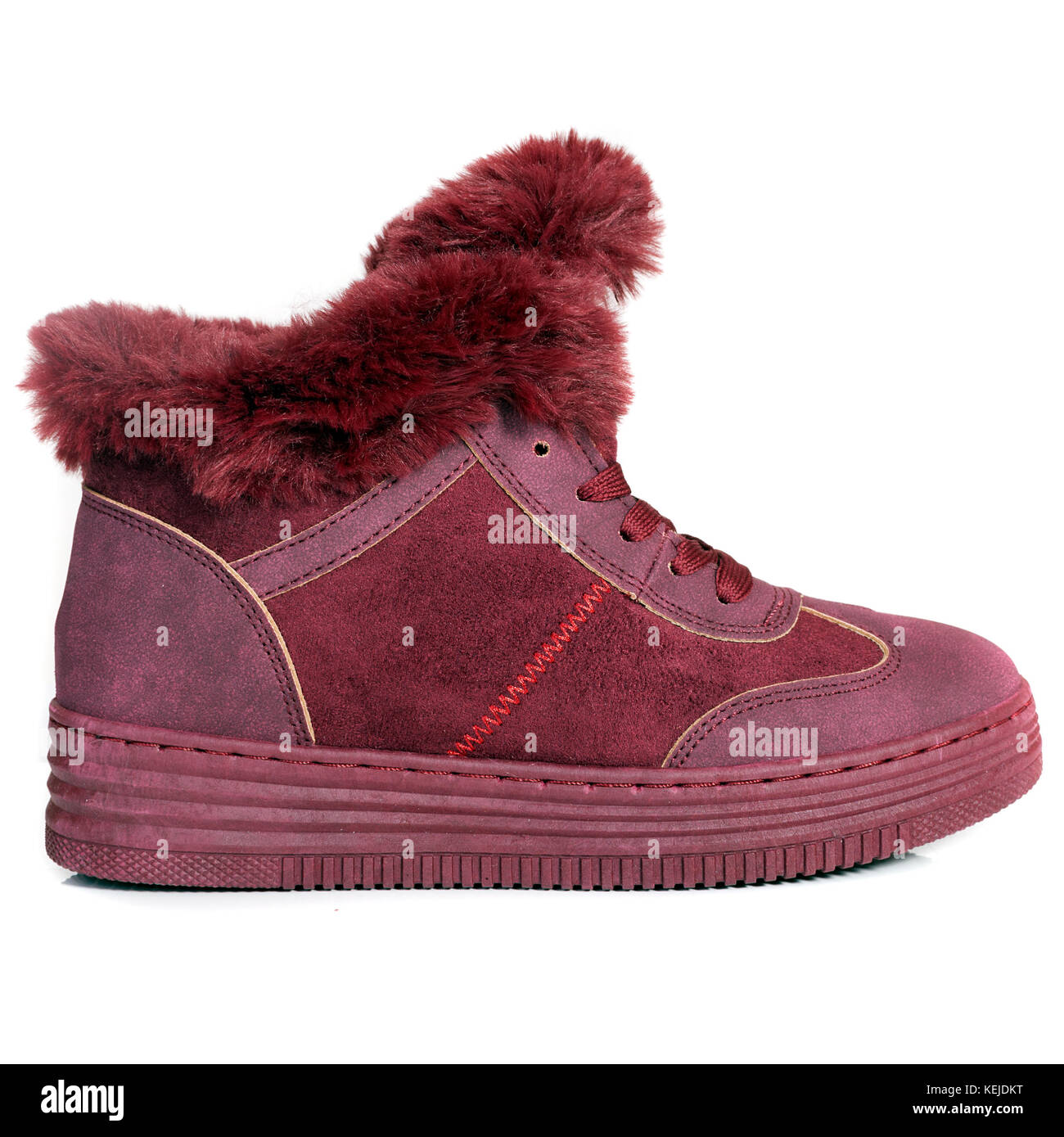 Women's shoes in wine color isolated on white Stock Photo - Alamy