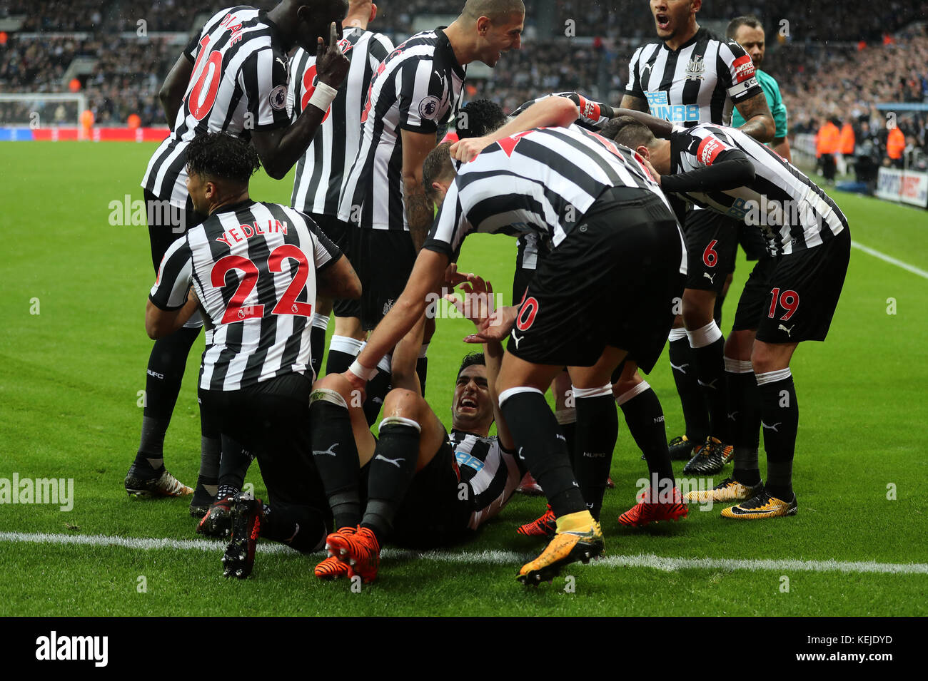 Newcastle United's Mikel Merino celebrates scoring his side's first ...