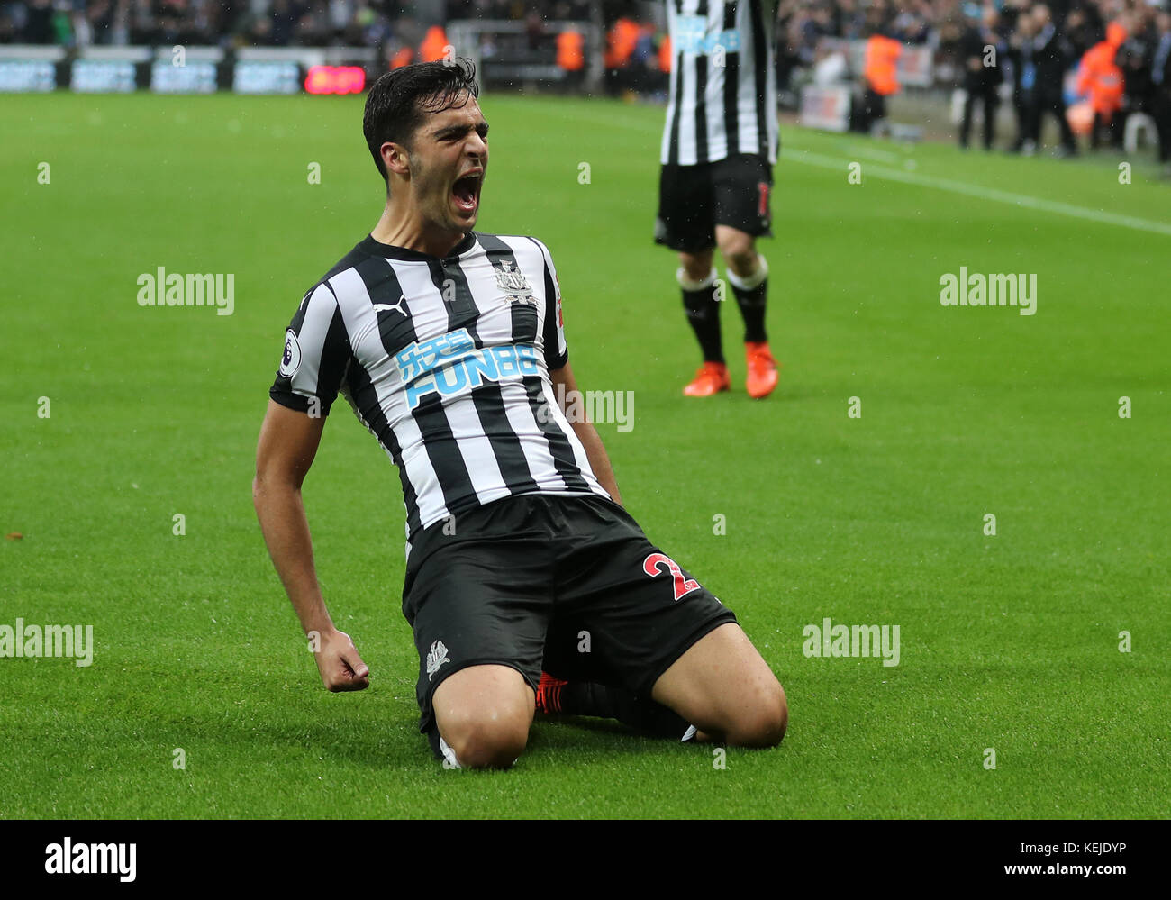 Newcastle United's Mikel Merino celebrates scoring his side's first ...